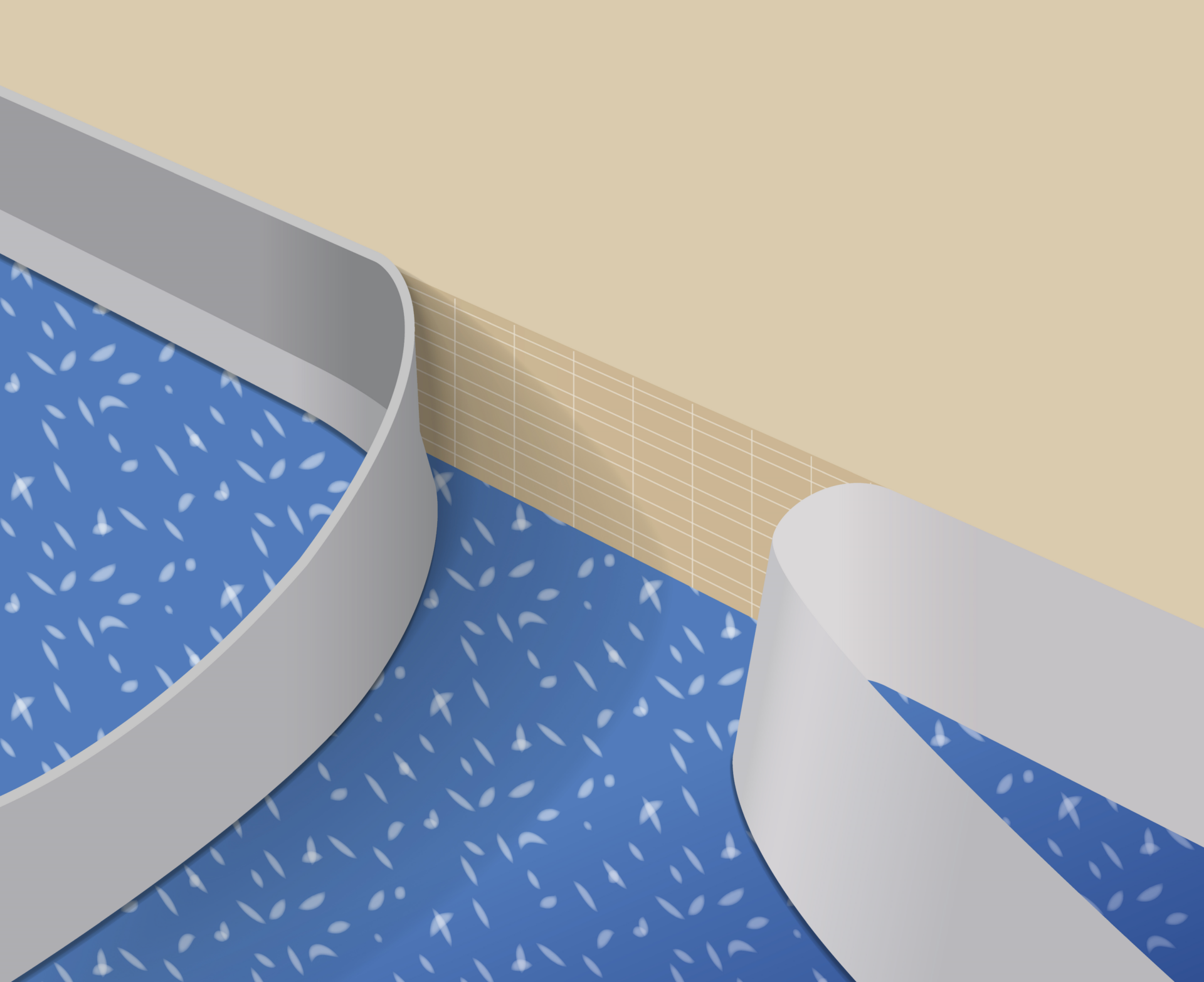 Skirting board and resilient flooring fixation tape - ADESIA