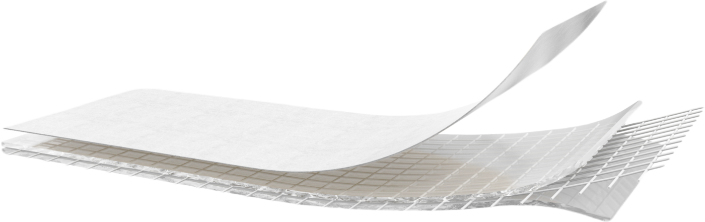 Skirting board and resilient flooring fixation tape - ADESIA